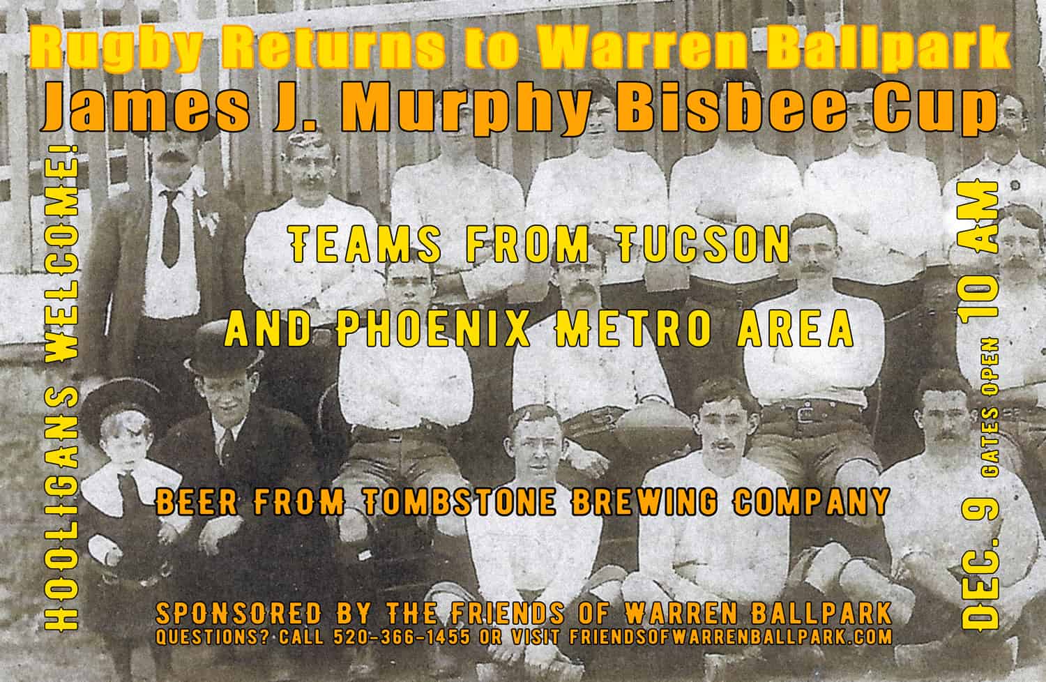 December 9th, Rugby Returns to Warren Ballpark in Bisbee, Arizona ...